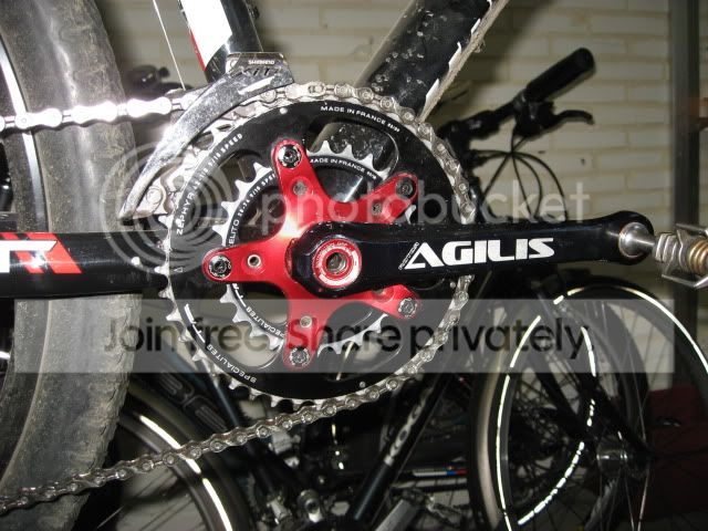 Rotor Agilis XC2 crank set met bladen, excl lager. XTR derri ...